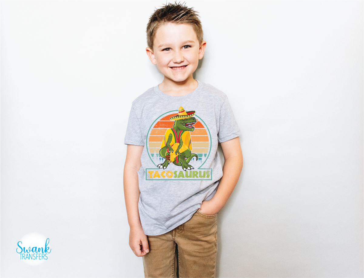 TacoSaurus TODDLER-ADULT Full Color DTF (Direct To Film) Transfer ...